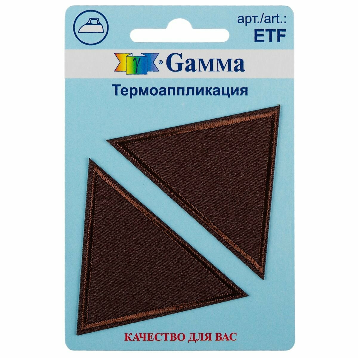 Термоаппликация "Gamma" ETF 01-252 Треугольники коричневые 2 шт. 6 х 4 см