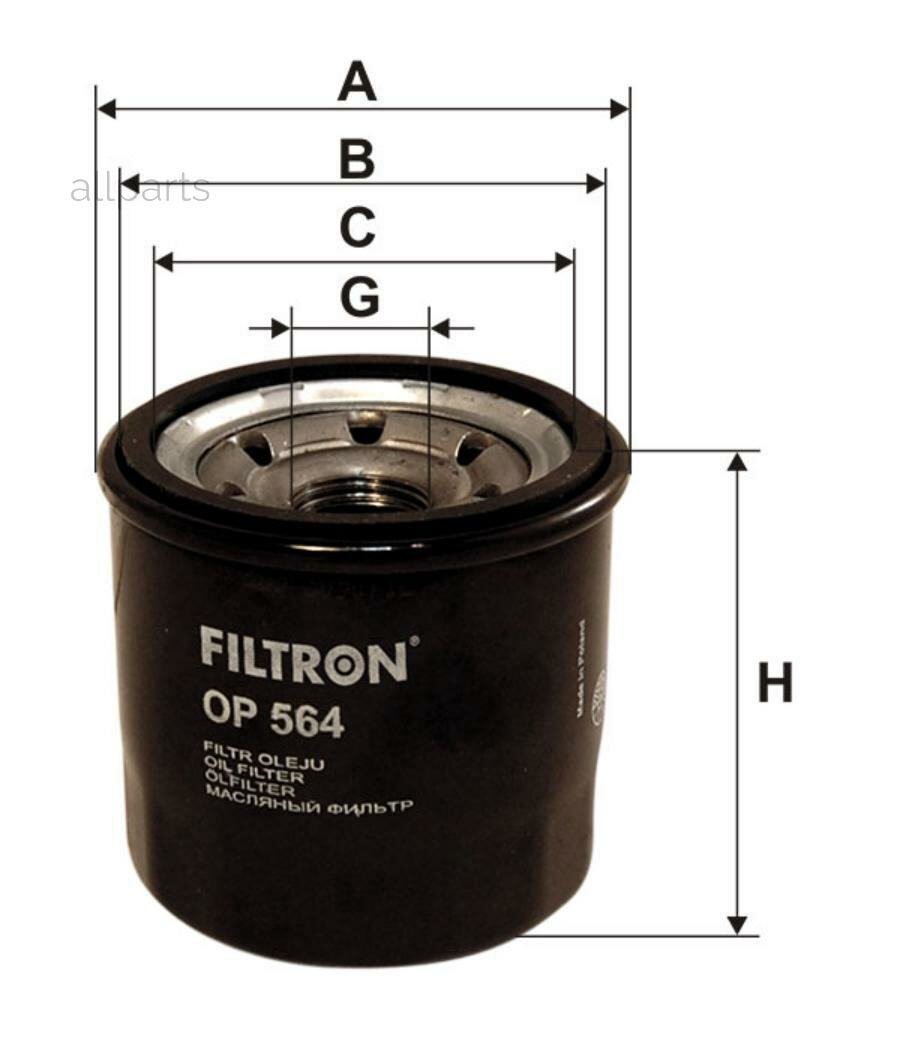 FILTRON OP564 Фильтр масляный FILTRON OP564