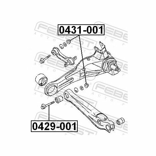Чаша холостого хода, балка моста, FEBEST 0431-001 (1 шт.)