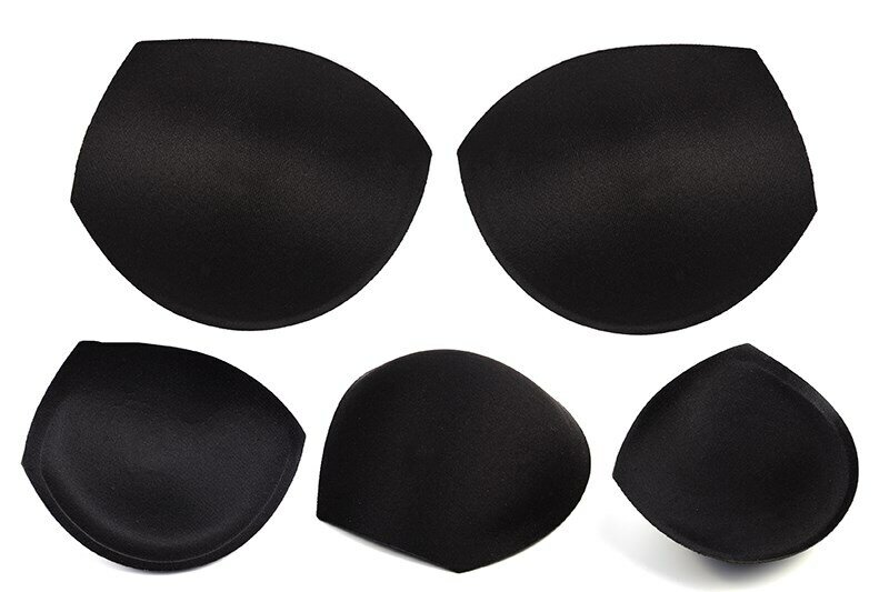 Чашечки для бюстгальтера (чашки корсетные) PUSH-UP р.80 цв. черный (2 комплекта)