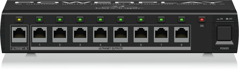 Behringer P16-D разветвитель сигнала ULTRANET 1 x 8, для микшеров P-16M и активных АС с ULTRANET. Подключение: Сat 5
