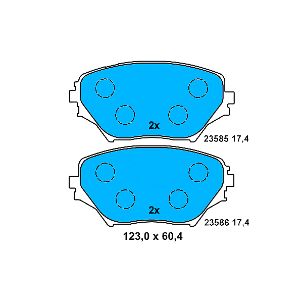 ATE 13.0460-5848.2 (0252358517 / 0446542070 / 0446542071) колодки пер toy rav4 1.8 / 2.0 wti / 2.0d4-d 00-