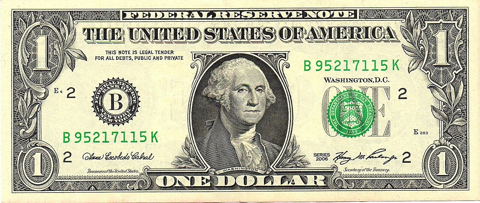 Доллар 2006 год США 9521