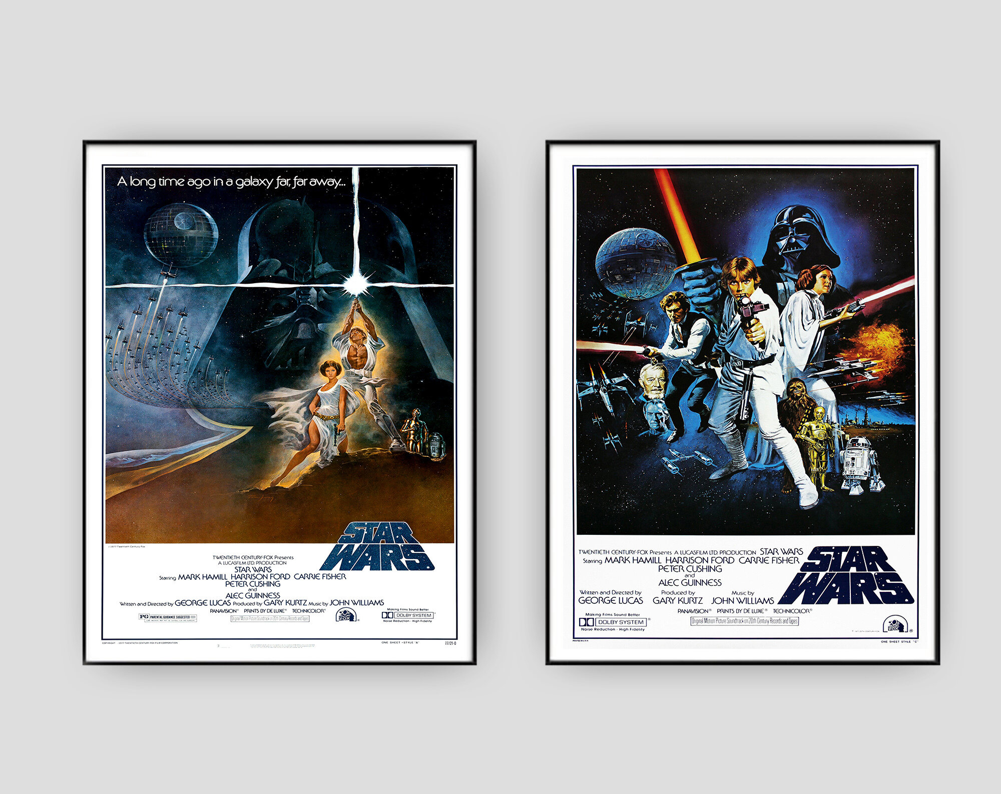 2 Постера "Звездные войны" размер А3 без рамы/ 2 плаката Ретро Афиша Star Wars для интерьера/ Подарок любителю звездных войн