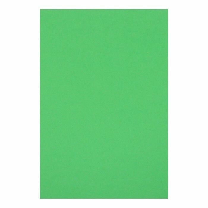Картон цветной двусторонний А4, тонированный в массе, 10 листов, 180 г/м2, зелёный