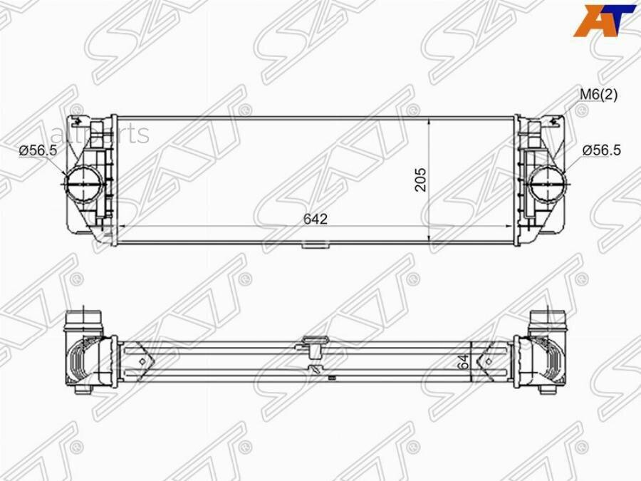 SAT ST-A9065010201 Интеркулер MERCEDES SPRINTER 05-