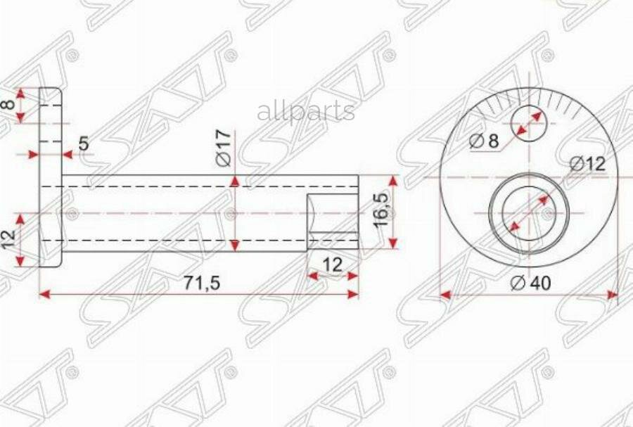 SAT ST-48409-32030 Эксцентрик нижнего рычага TOYOTA CALDINA/CAMRY/GRACIA/VISTA/CARINA/CORONA/HARRIER/KLUGER/MARK2