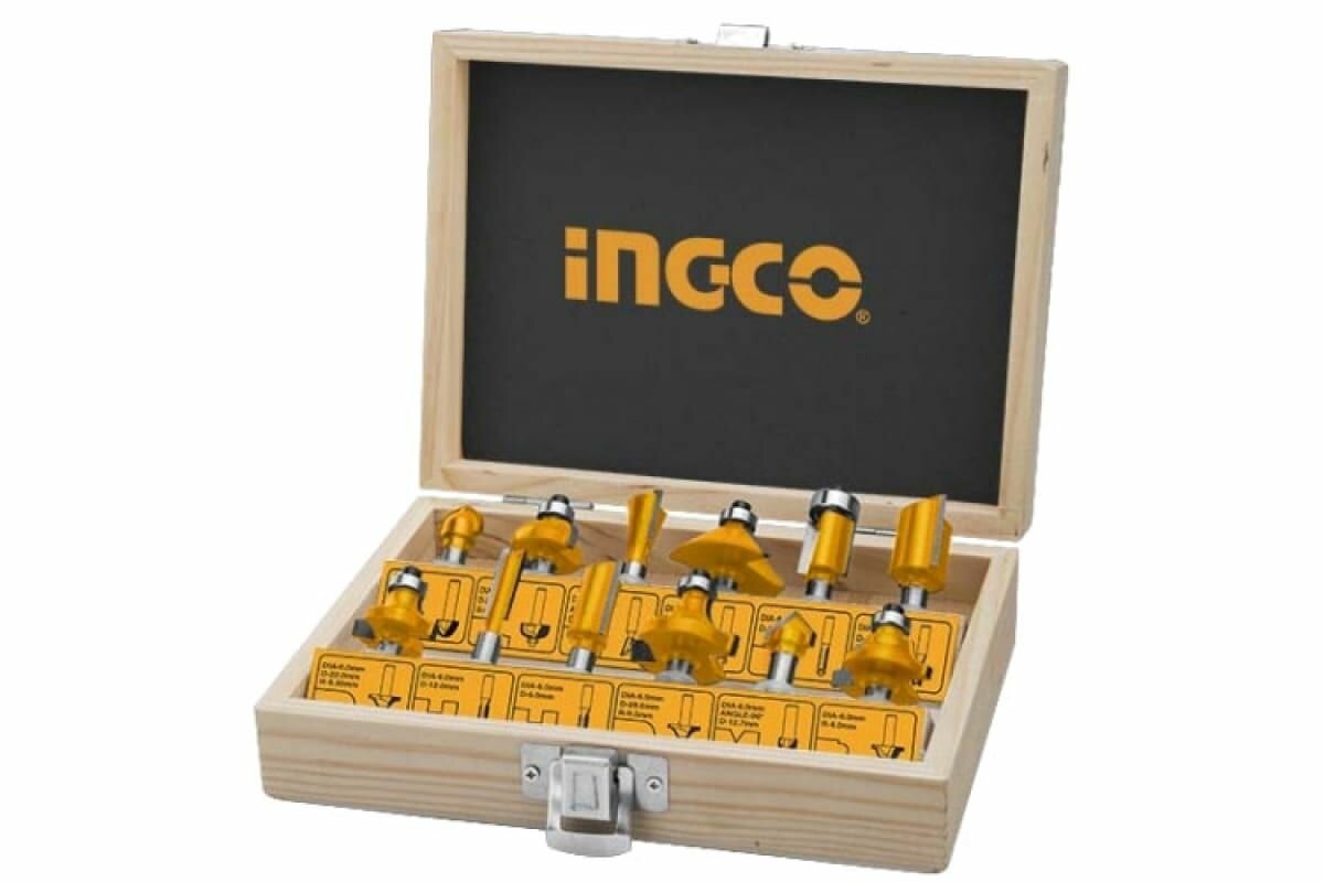 Набор фрез 12 шт. INGCO AKRT1201