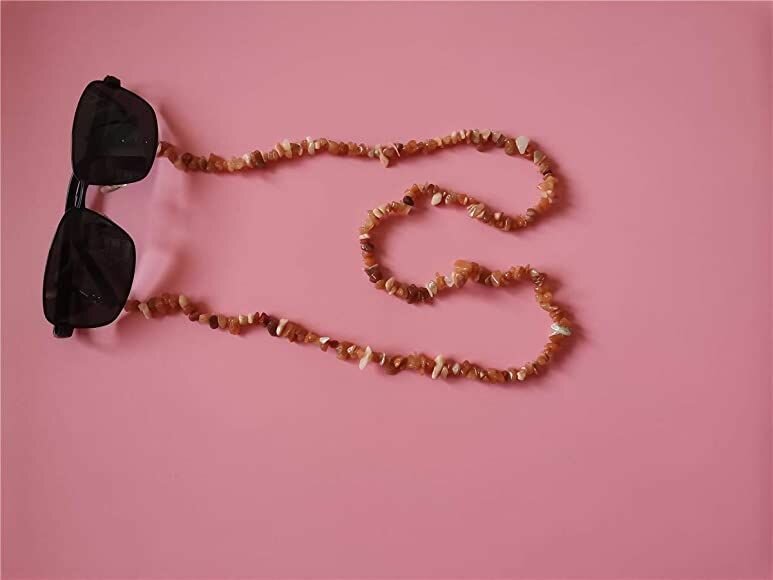 Цепочка для очков из натурального сердолика шнурок для очков держатель для очков Hrustalek