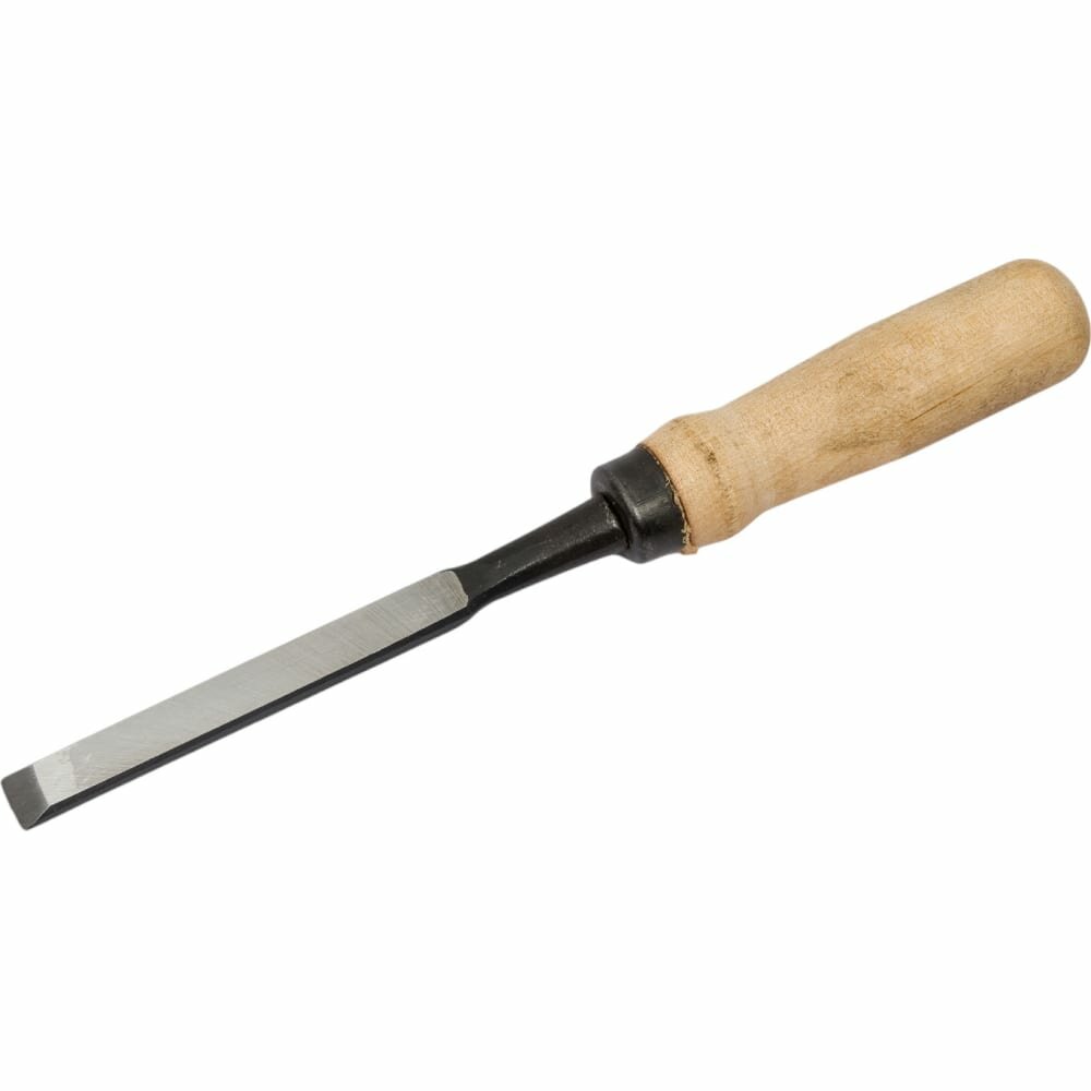 Плоская стамеска Арефино Инструмент горячая штамповка, с деревянной ручкой, 12 мм С23, синий