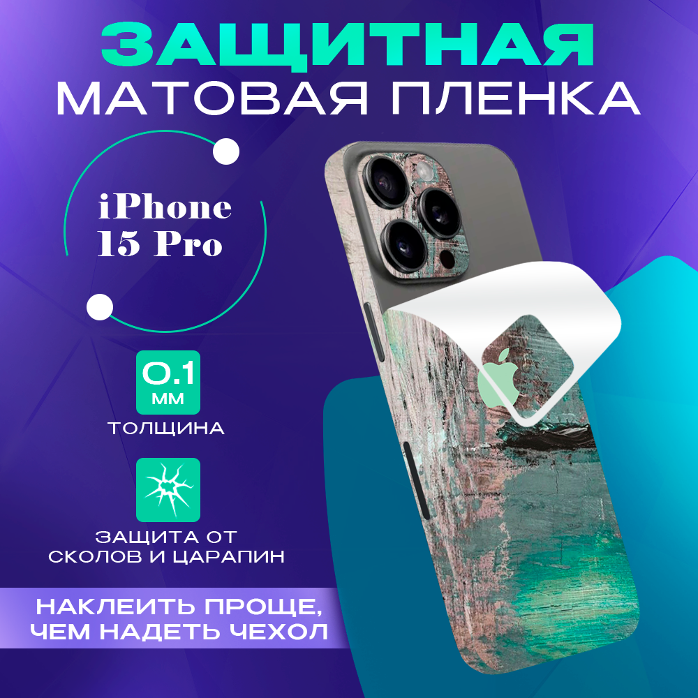 Гидрогелевая пленка на iPhone 15 Pro с защитой камеры