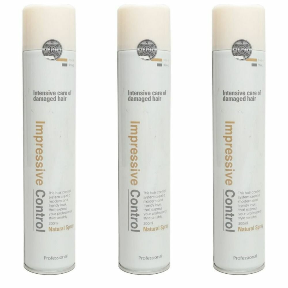 Welcos Лак для волос сильной фиксации Mugens Natural Spray, 300 мл, 3 шт
