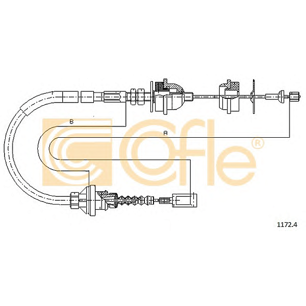 COFLE 92.1172.4 трос сцепления\ Fiat (Фиат) ducato, Peugeot (Пежо) Boxer (Боксер) 2.0-2.5td 94