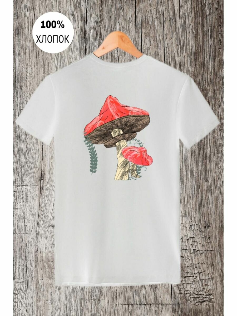 Футболка грибы mushrooms мухоморы