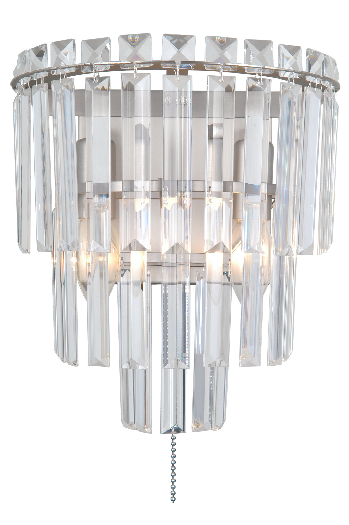 Бра Модерли V10739-2W Кристалл(Бра Moderli V10739-2W Crystal) матовый хром