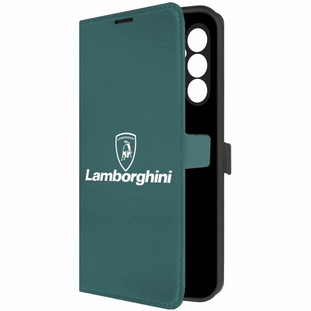 Чехол-книжка Krutoff Eco Book для Samsung Galaxy A14 4G (A145) Lamborghini (Ламборгини) (зелёный опал)