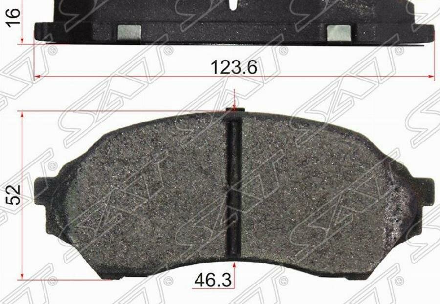 SAT ST-B2YD-33-23Z Колодки тормозные (Спереди) Mazda 323 98-03 / Familia 98-08
