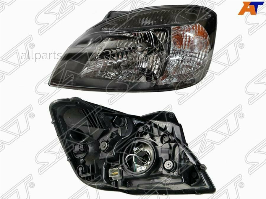 SAT ST-223-1123L-LEMN2 Фара Kia Rio 05-11 (Слева/ Галоген/ Ручная регулировка/ Чёрная)