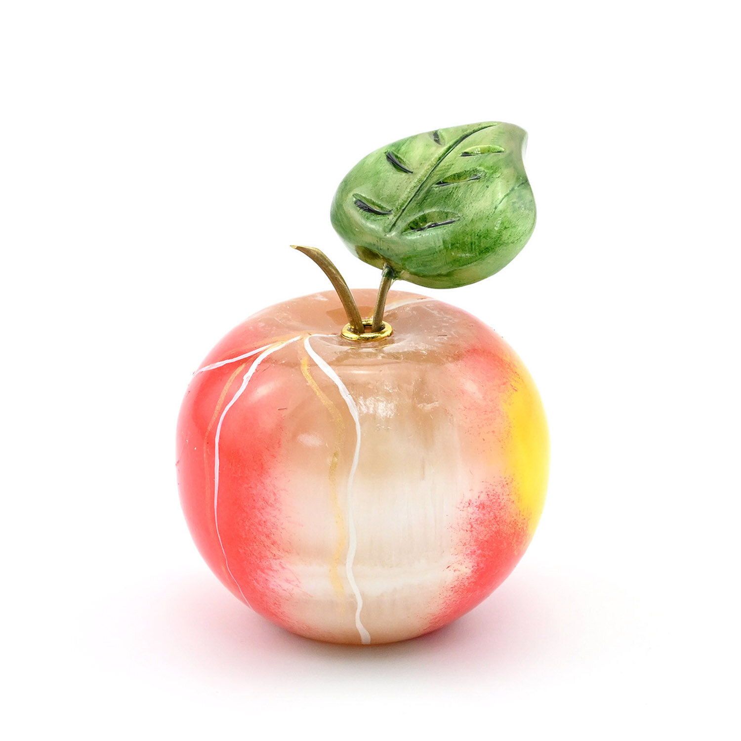 Скульптура из селенита "Яблоко" малое 57*57*80мм. .
