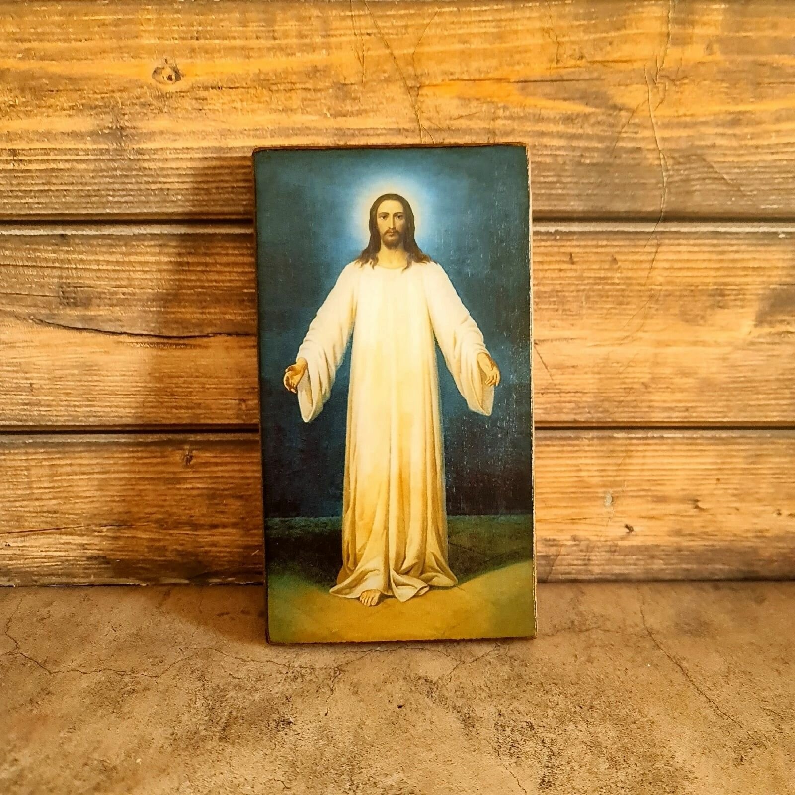 Освященная Икона Спас в белом хитоне, 10*19 см