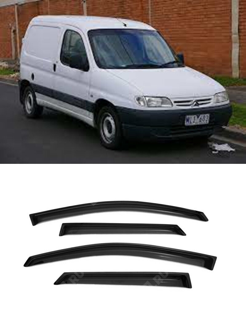 Дефлекторы боковых окон CITROEN Berlingo 1998- / PEUGEOT Partner 1997-