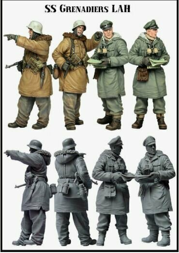 EM-35043 - SS Grenadiers LAH. Set-4 фигура для моделирования Evolution miniatures масштаб 1/35