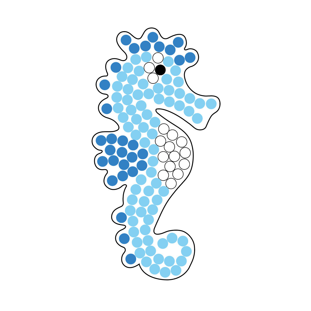 Hobbius TLS-01-WU85 Термомозаика №08 Морской конёк творческий набор для сборки