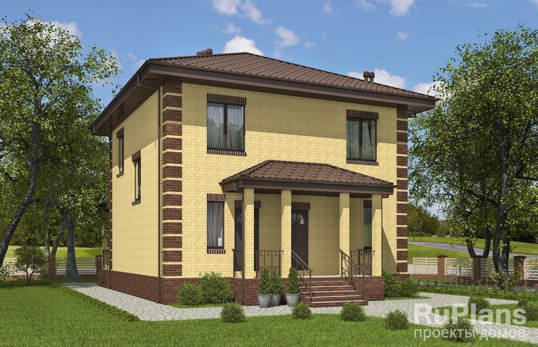 Двухэтажный жилой дом (145 м2, 10м x 15м) Rg5838