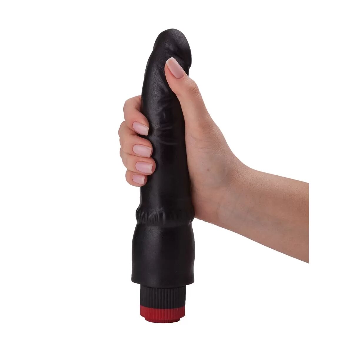 LOVETOY (А-Полимер) Вибратор-реалистик из ПВХ 19.3 см (410300), черный