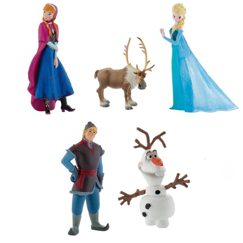 Набор фигурок Холодное сердце Анна, Эльза, Олаф, Кристофф, Свен 5шт (5-11см)