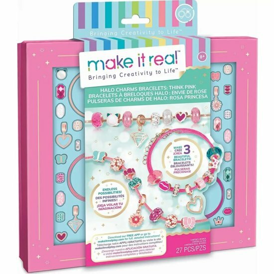 Набор для творчества Make IT Real 1722 Создай свои браслеты. Розовое сияние