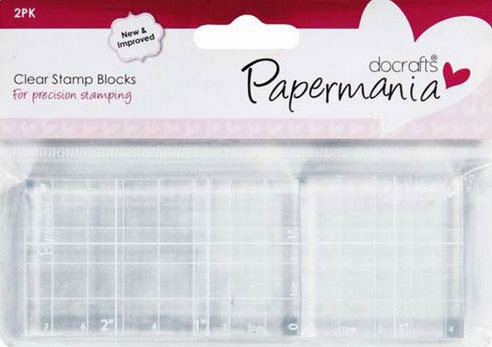Docrafts PMA9031000 Набор прозрачных блоков для штампов, Пластик