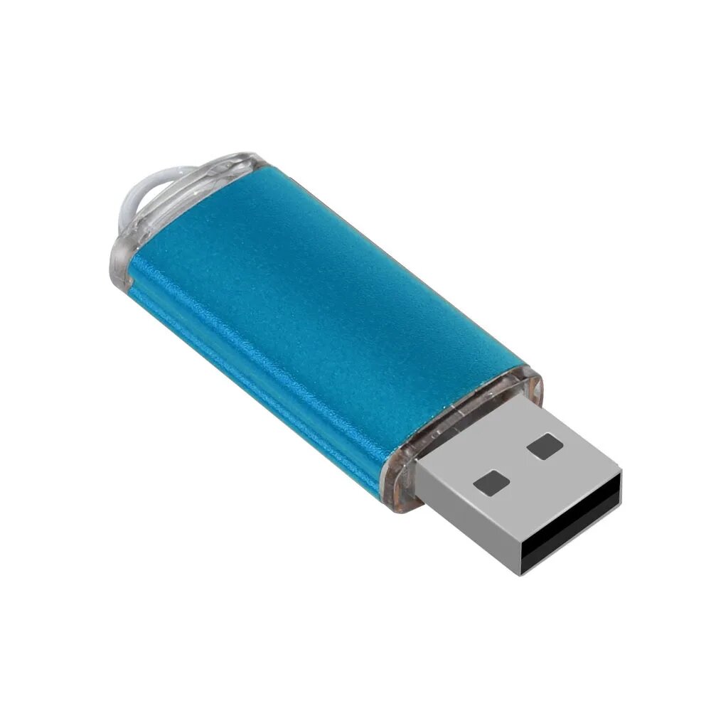 Флешка 64ГБ Blue Metal Pen Drive