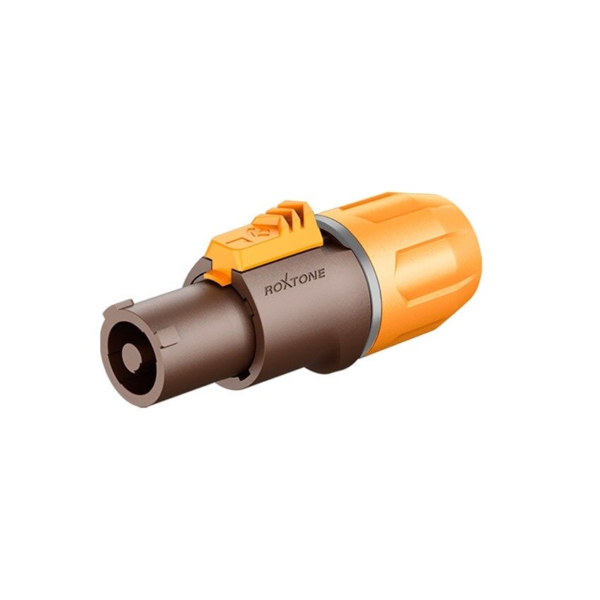 Разъем PowerCon Roxtone RAC3FCI-WP Brown/Grey