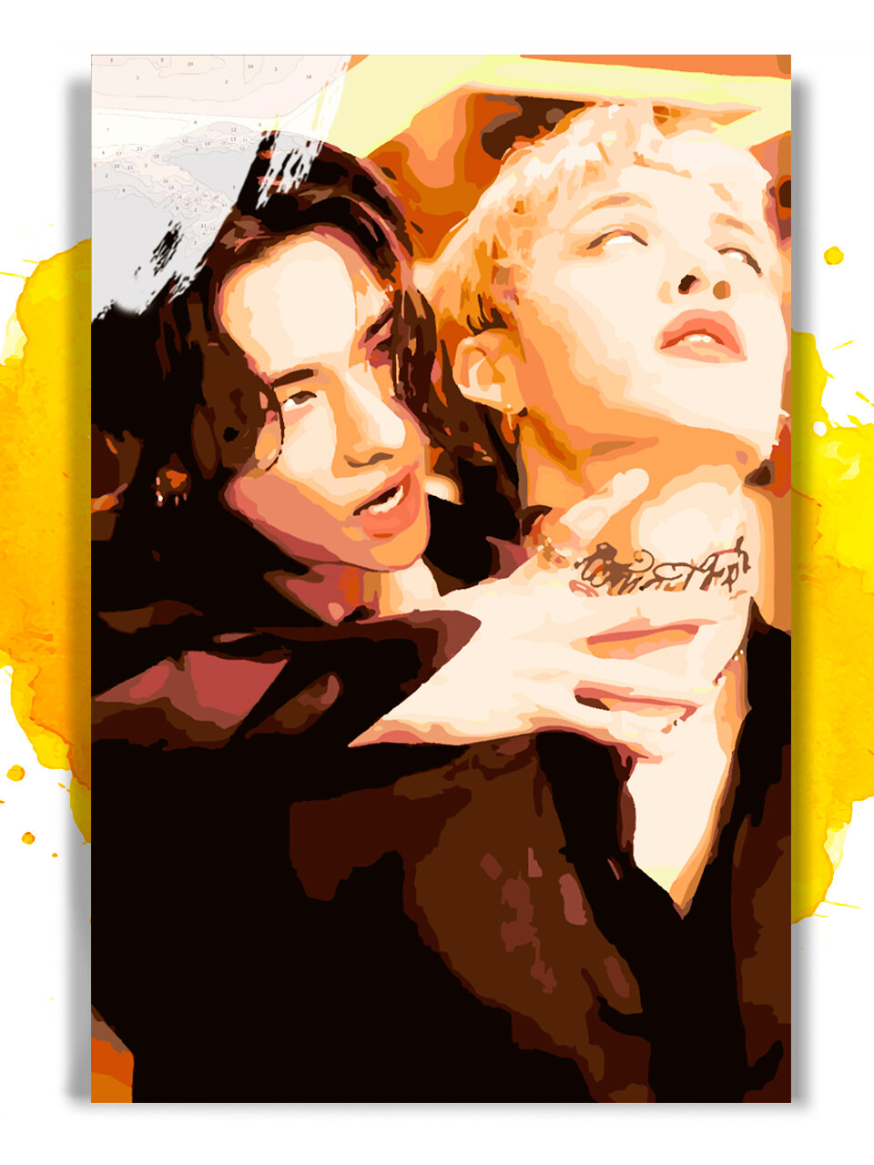 Картина по номерам на холсте Stray Kids Хёнджин и Чан Red Lights, 40 х 60 см