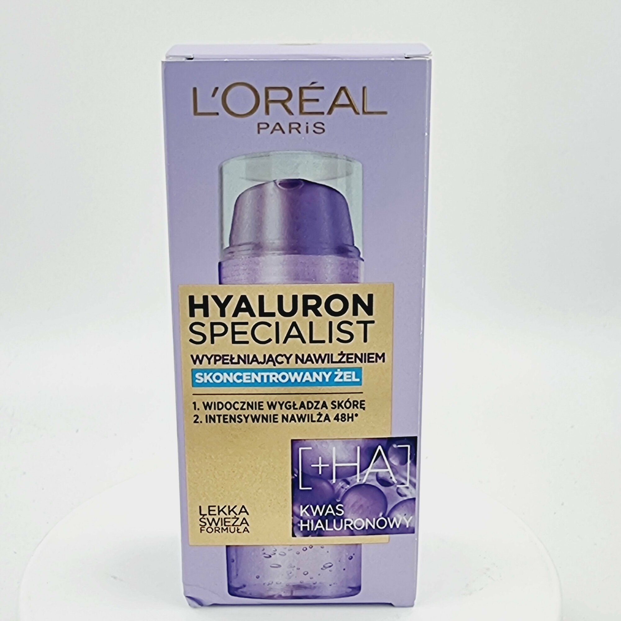 Концентрированный гель для лица L'Oreal Paris с гиалуроновой кислотой, увлажнение 48 ч, 50 мл