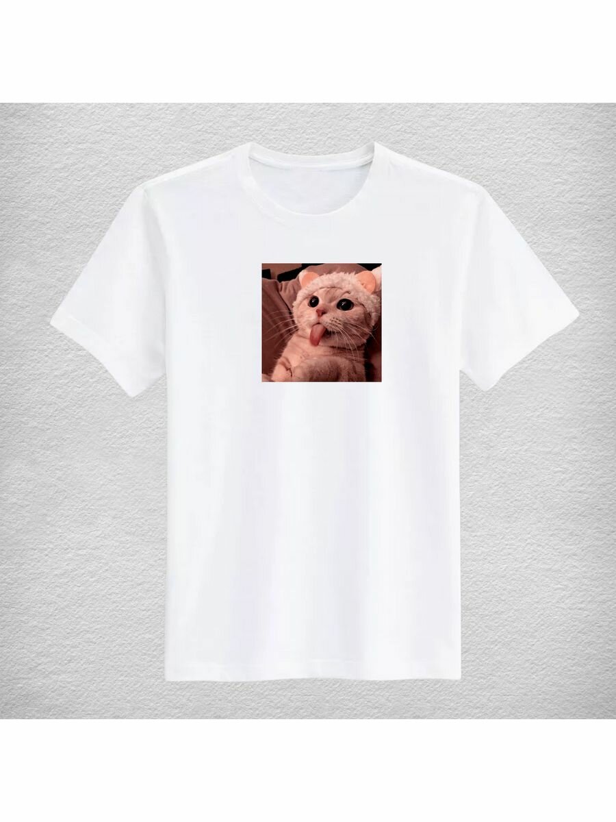 Футболка кот мем