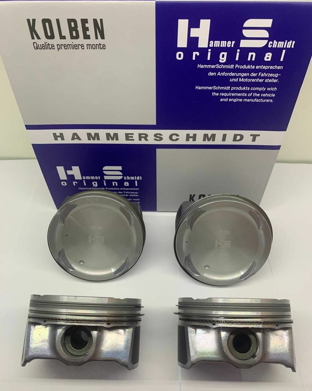 Поршни с кольцами PREMIUM Kia/Hyundai G4NA G4ND G4NB ремонтные +0.50 / Под расточку HAMMERSCHMIDT Premium