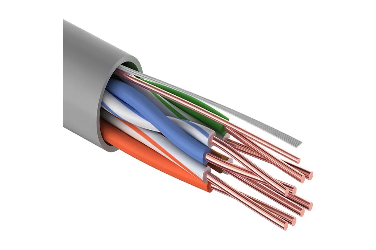 PROconnect (01-0043-2) Кабель витая пара омедненный U/UTP, CCA, CAT 5e, PVC, 4PR, 24AWG, INDOOR, SOL