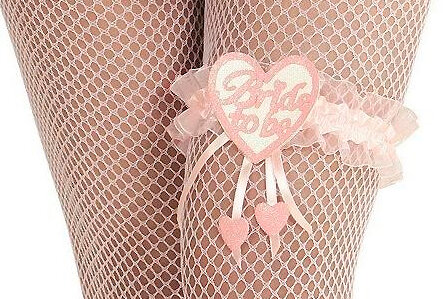 Подвязка "Bride To Be" 07064, белый, розовый полиэстер, 15*8 см