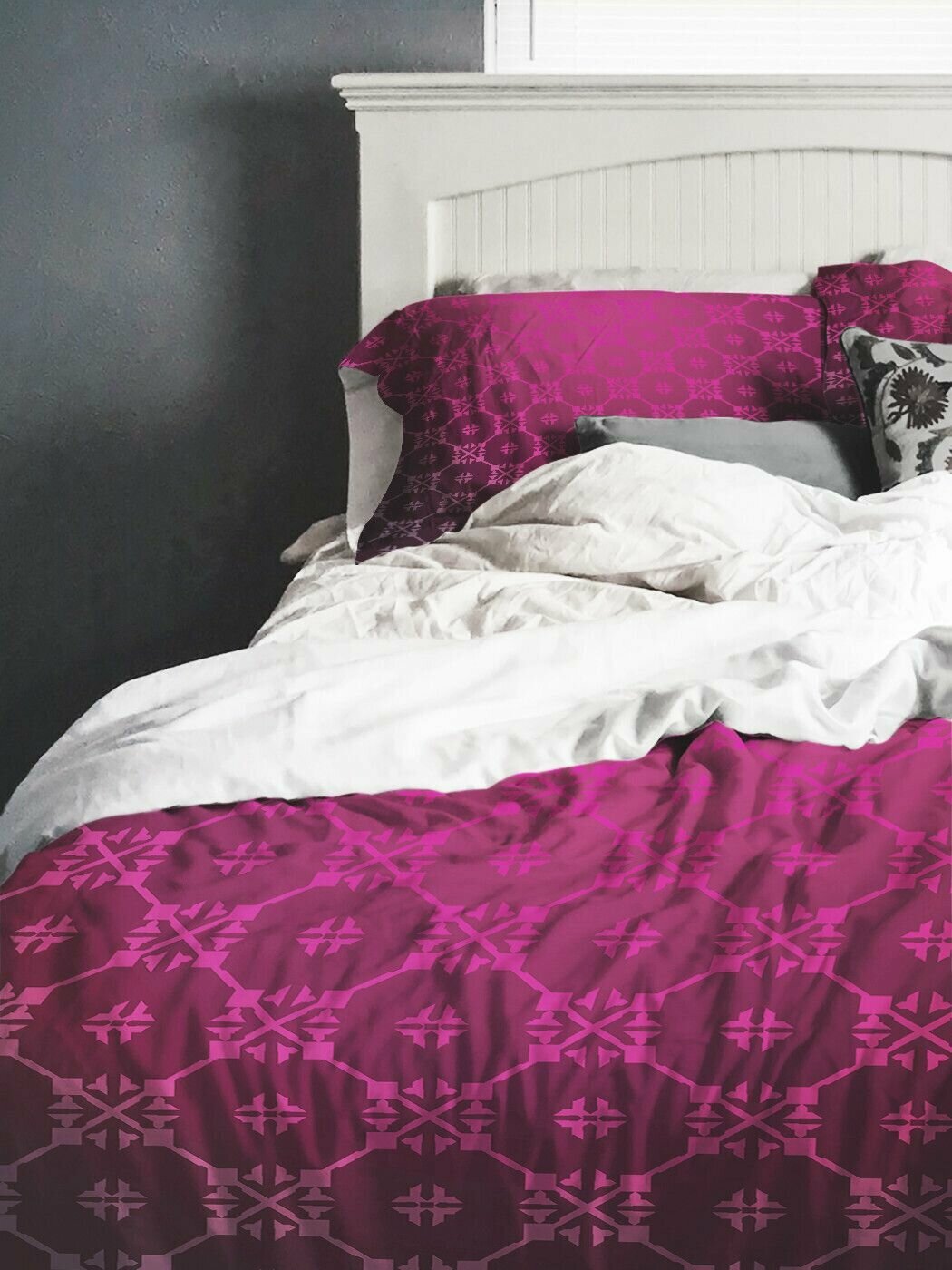 Постельное белье 1,5-спальный комплект Ambesonne "Сплетение красок", пододеяльник 160x220 см, наволочки 50х70 см