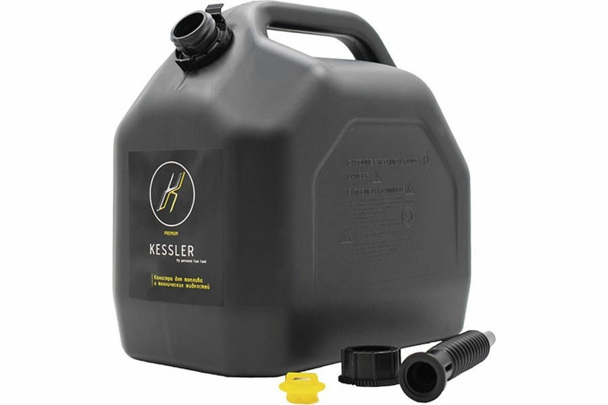 Канистра ГСМ Black Kessler черная с желтой крышкой 25 л Oktan KGA1-02-09