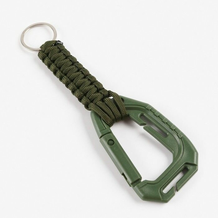 Подвеска туристическая КНР карабин с паракордом, 19х6см, пластик, текстиль