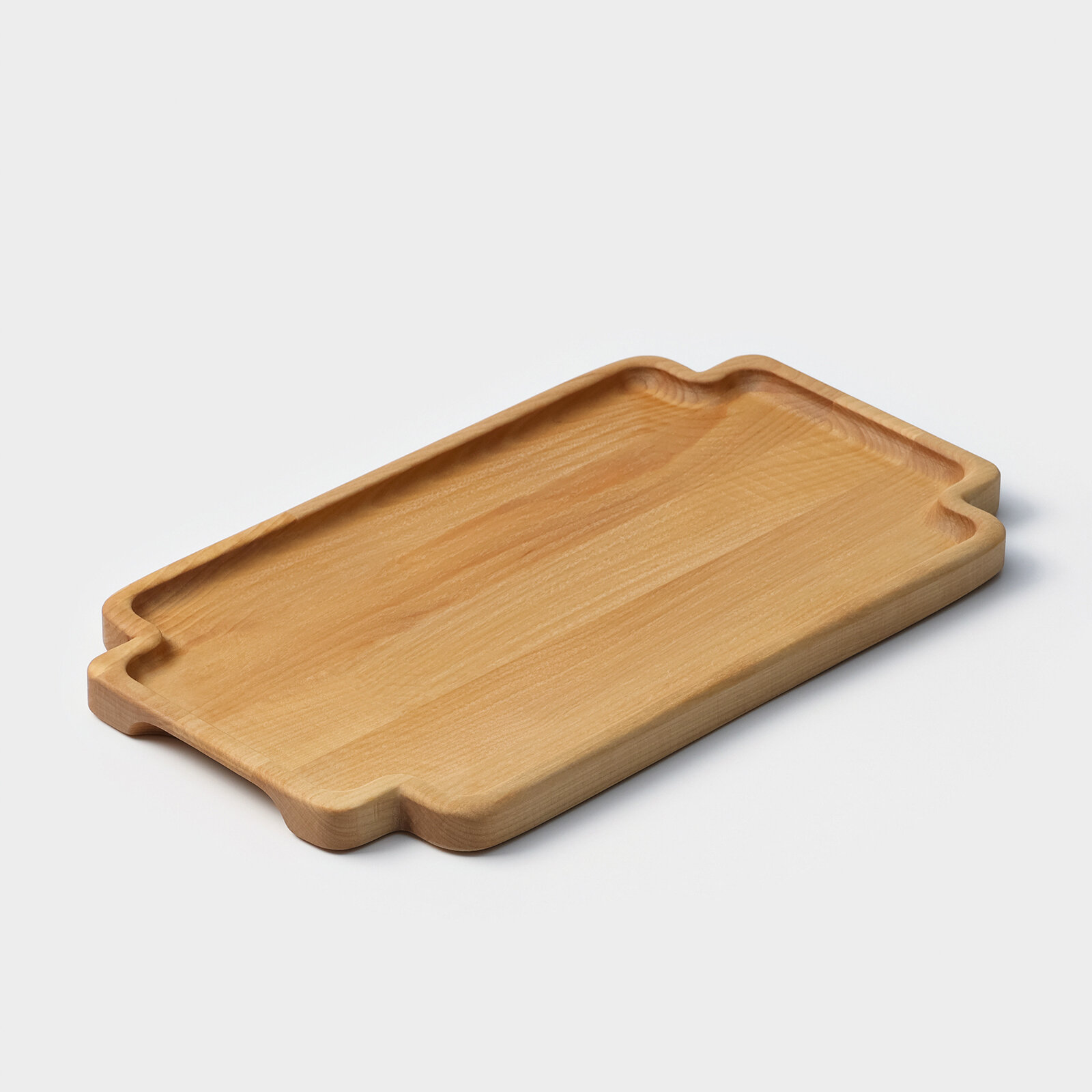 Поднос для подачи Adelica, 35×20×1.8 см, потайные ручки, массив берёзы