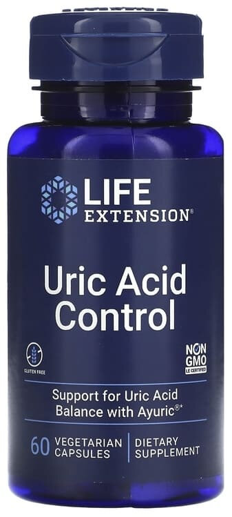 Life Extension Uric Acid Control 60 капс добавка для контроля мочевой кислоты