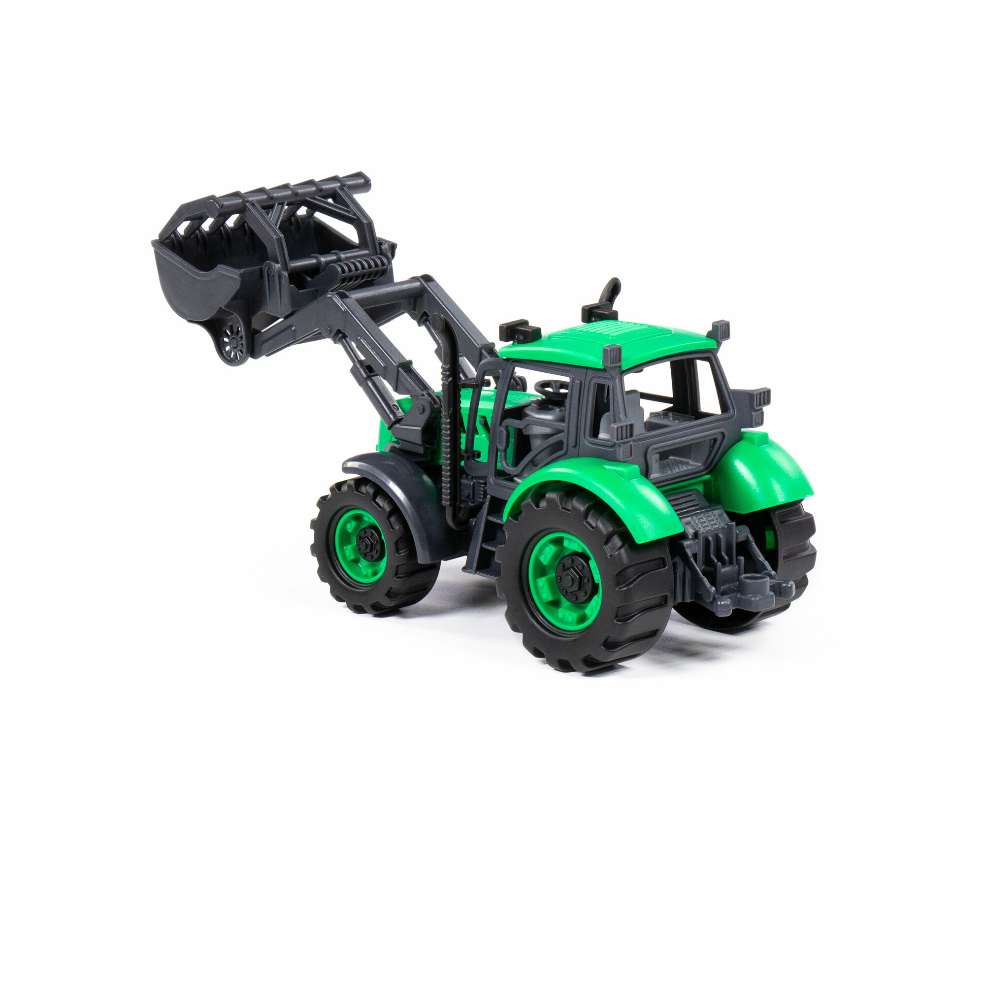 Погрузчик "Прогресс" сельскохозяйственный инерционный (зелёный) (в коробке)