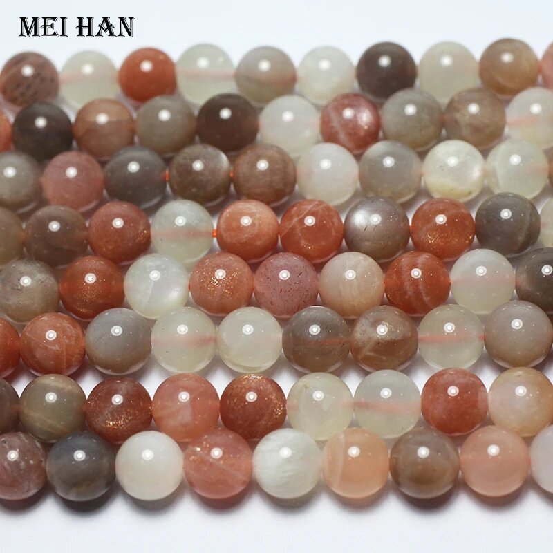 Бусины лунный камень Prestyle gem смешанный цвет 6 мм 8 мм 10 мм 10mm-1 strand