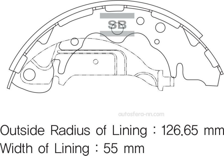 SANGSIN BRAKE SA126 Колодки торм. бар. CHRYSLER VOYAGER 95-/DODGE CARAVAN 95-/KIA CARNIVAL 99-