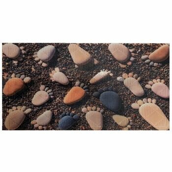 Коврик придверный фотопринт 'пляжные следы' (400х600)