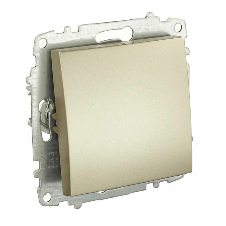 Выключатель (механизм) EL-BI Zena Vega Silverline одноклавишный без рамки титан/титаниум 609-011400-200